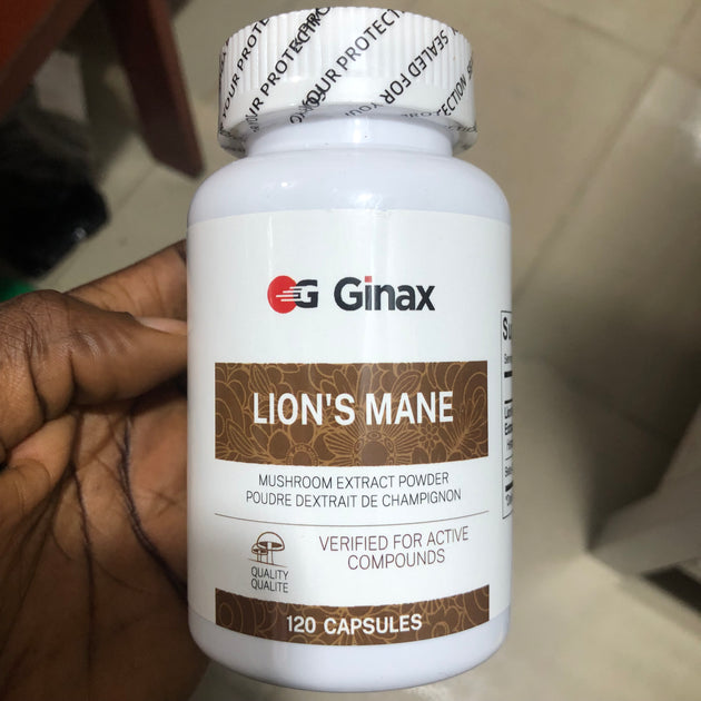 GINAX Lion’s Mane Mushroom Capsules with Beta-Glucans (120 capsules, 1 ...