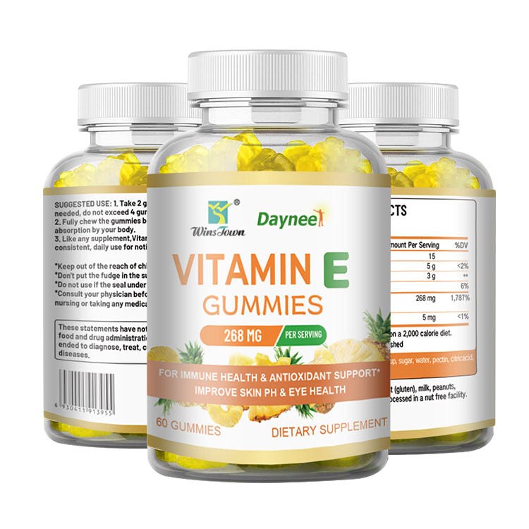 Vitamin E Gummies | Dietary Supplement for Eye Health, Skin Care, Hair ...