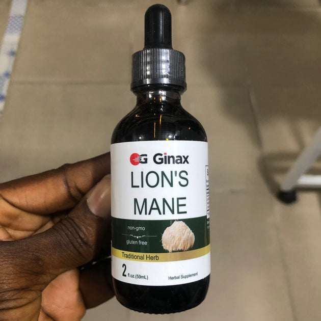 GINAX Lion’s Mane Mushroom Drops (59ml, 4000mg) | Nootropic Supplement ...