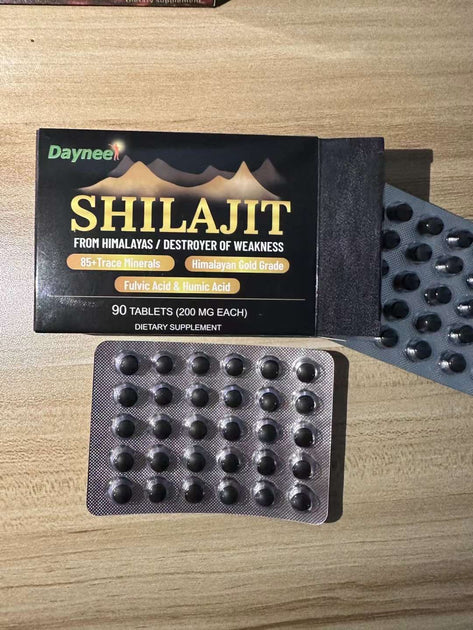 Himalayan Shilajit Tablet with Fulvic and Humic Acid (90 tablets, 200m ...