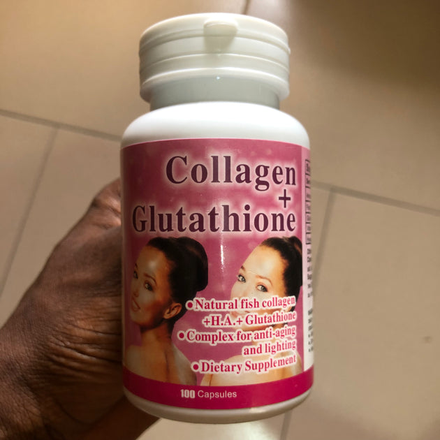 Collagen + Glutathione Capsules with Vitamin C and Hyaluronic Acid (10 ...