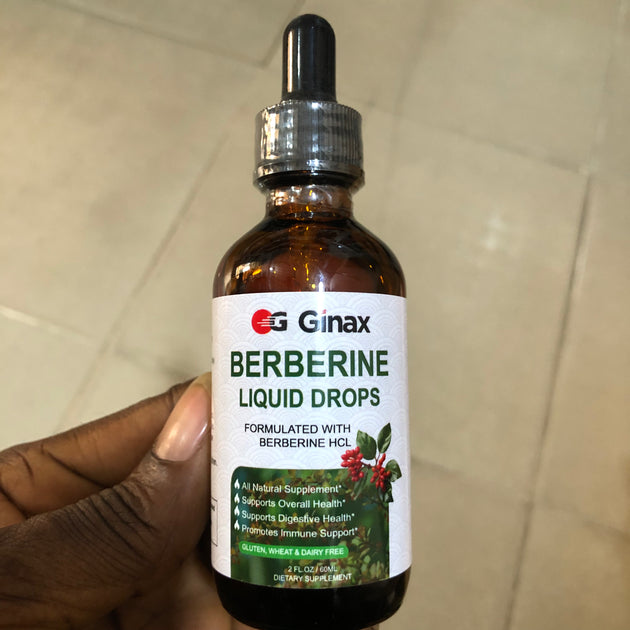 GINAX Berberine Liquid Drops with Ceylon Cinnamon and Bitter Melon (60 ...