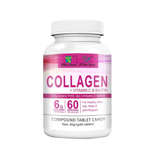 Collagen Tablets with Vitamin C and Biotin (6000mg collagen) | Ginax Store