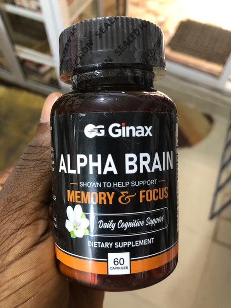 GINAX Alpha Brain Capsules | Dietary Supplement for Memory, Focus, Men ...