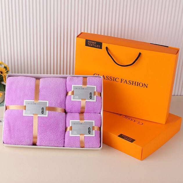 3-in-1 Soft Towel Set for Mother and Baby with Package Bag | Absorbent ...