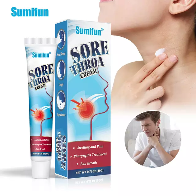 Sore Throat Cream | Topical Ointment for Pharyngitis and Bad Breath ...
